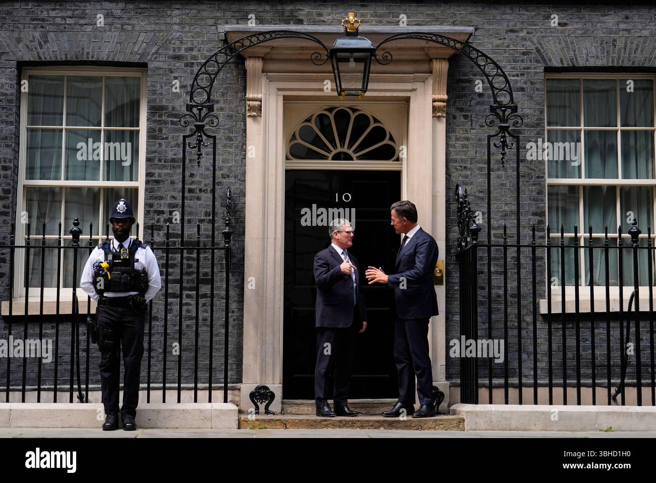 Prime Minister Sir Keir Starmer (left) welcomes Nato Secretary General ...