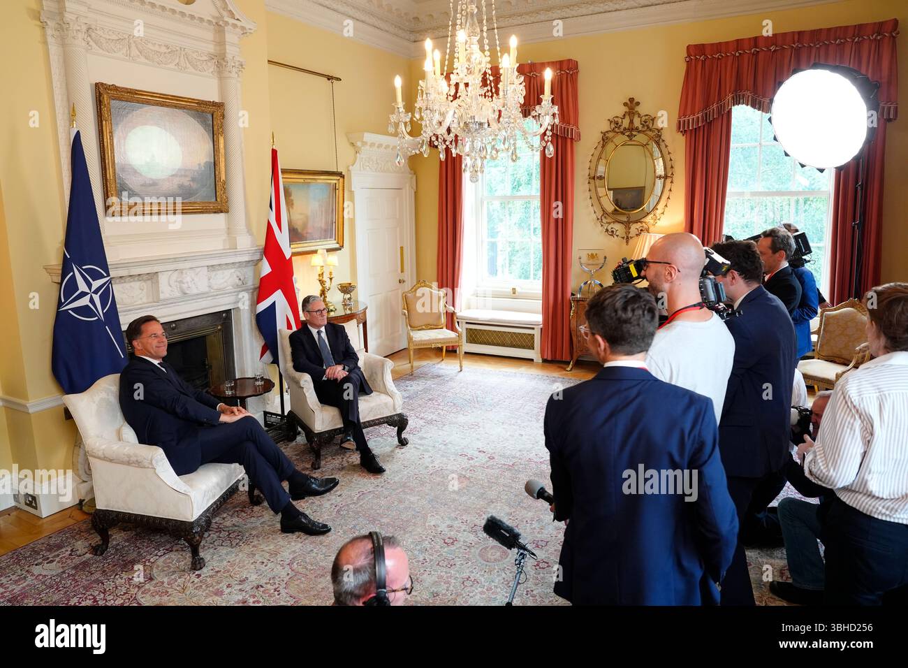 Prime Minister Sir Keir Starmer (right) and Nato Secretary General Mark ...