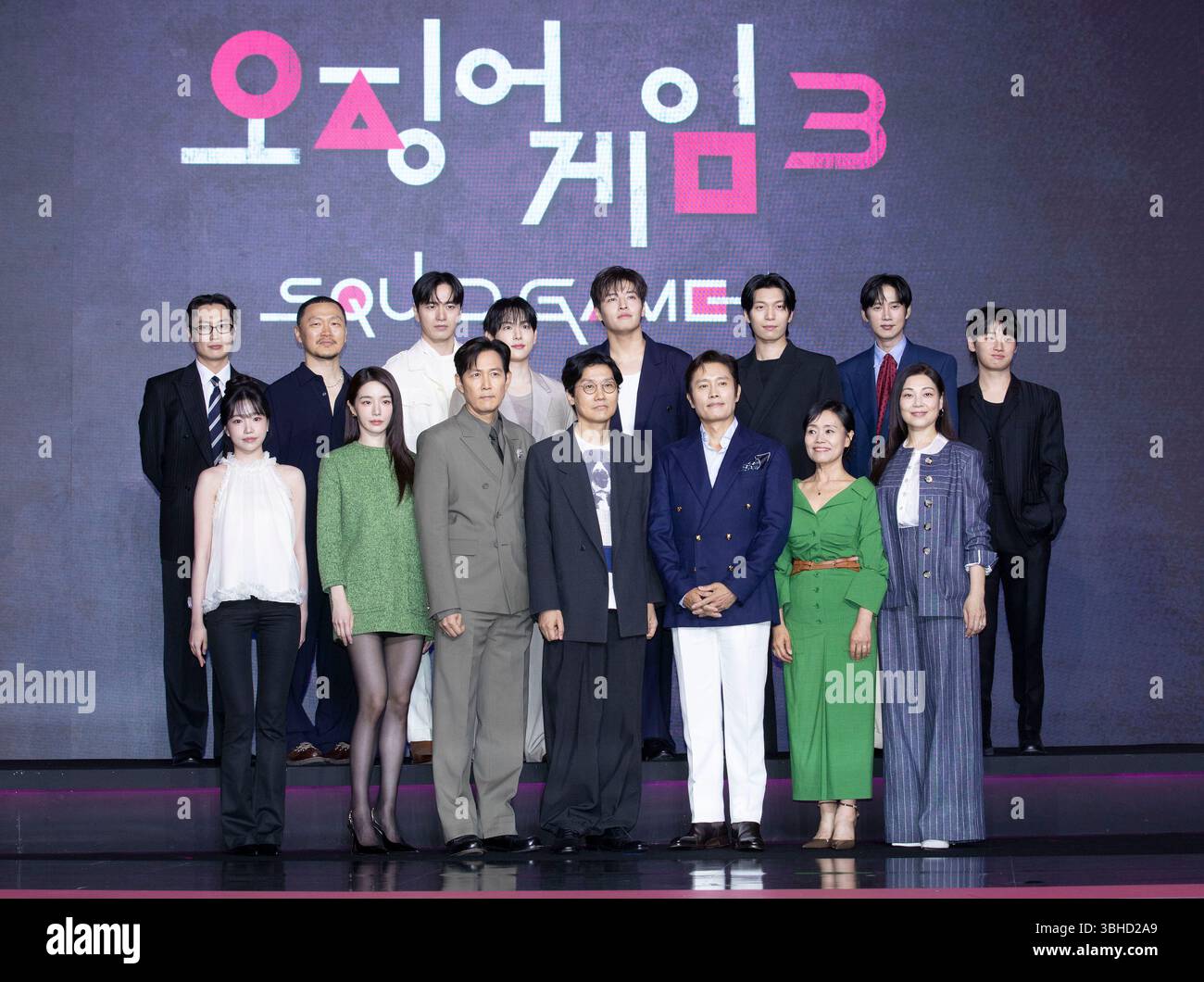 9 June 2025 – Seoul, South Korea: (Front row L-R) South Korean actors ...