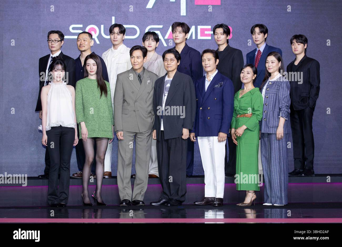 9 June 2025 – Seoul, South Korea: (Front row L-R) South Korean actors ...