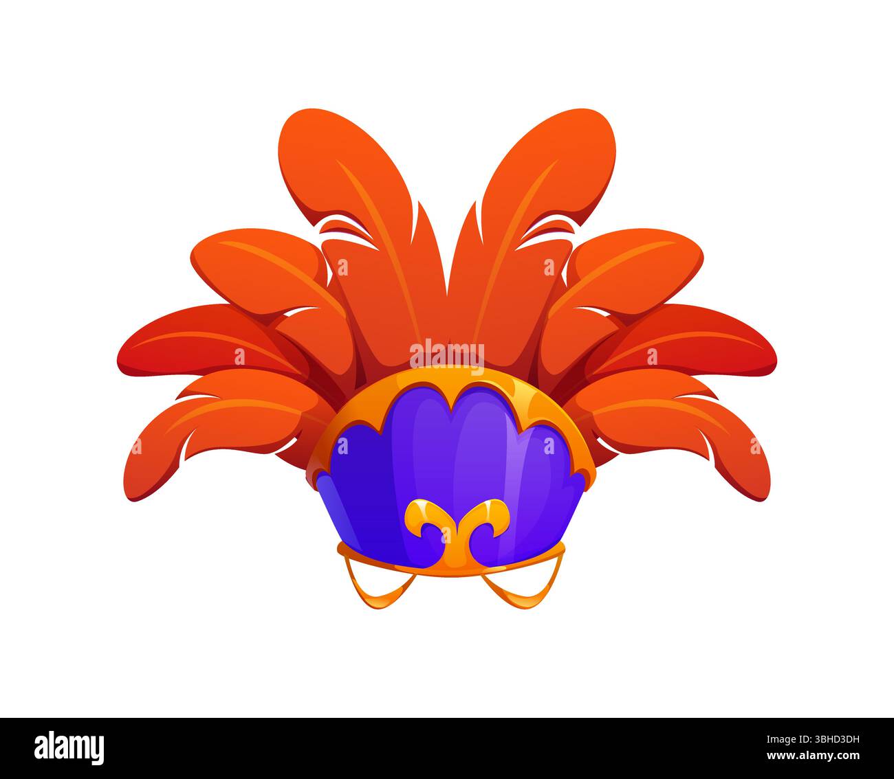 Brazil carnival party crown. Isolated cartoon vector of headdress ...