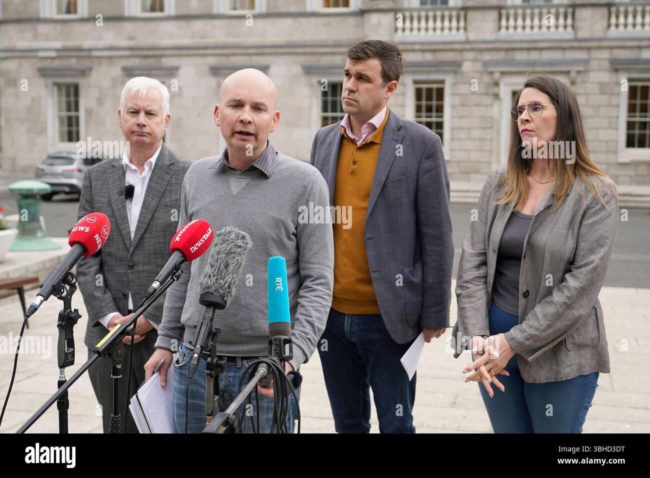 (left to right) Sean Crowe from Sinn Fein, Paul Murphy from People ...