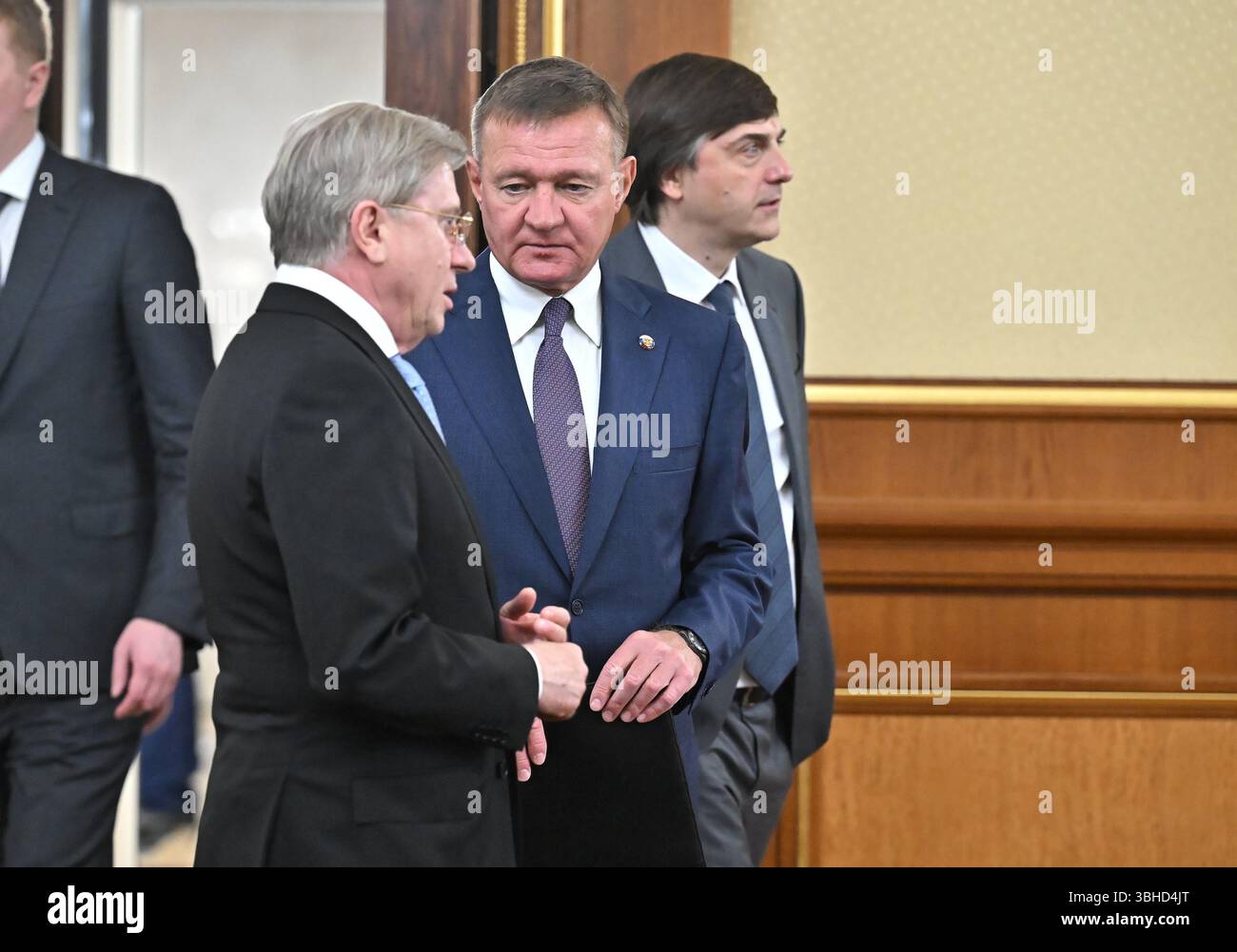 From right to left: Russian Minister of Education Sergei Kravtsov ...