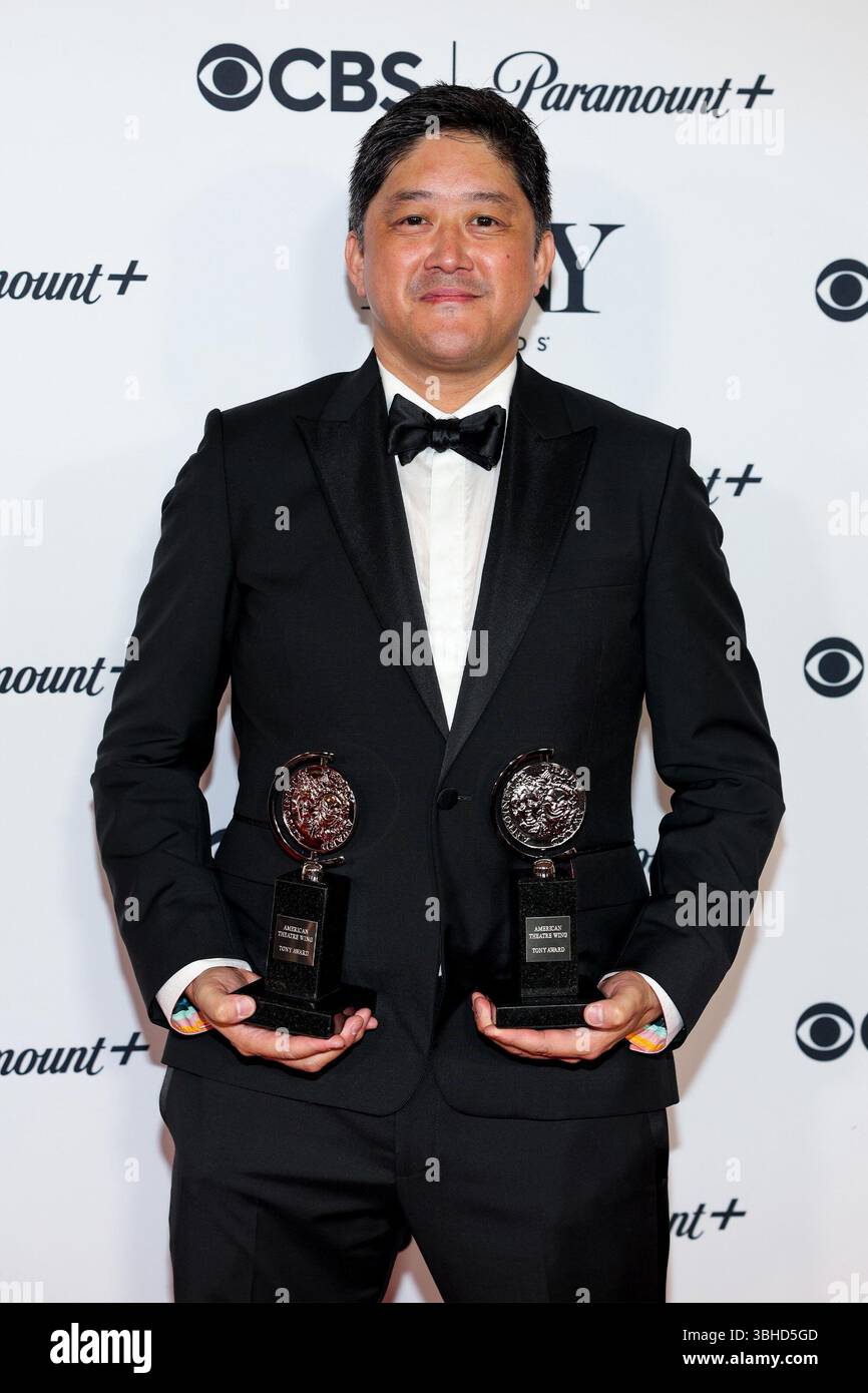 Marco Paguia in the press room for The American Theatre Wing s 78th ...