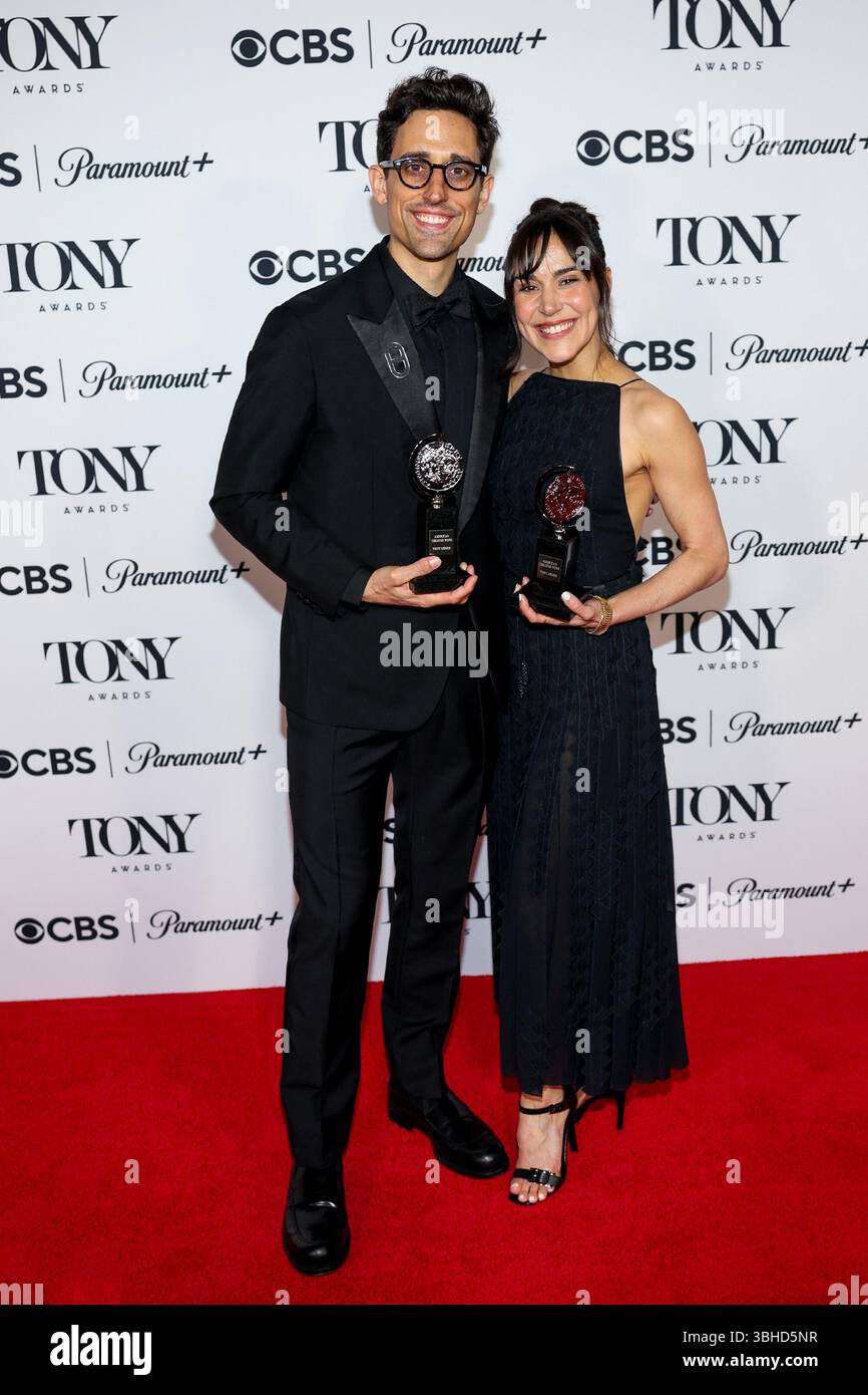 Justin Peck, Patricia Delgado in the press room for The American ...