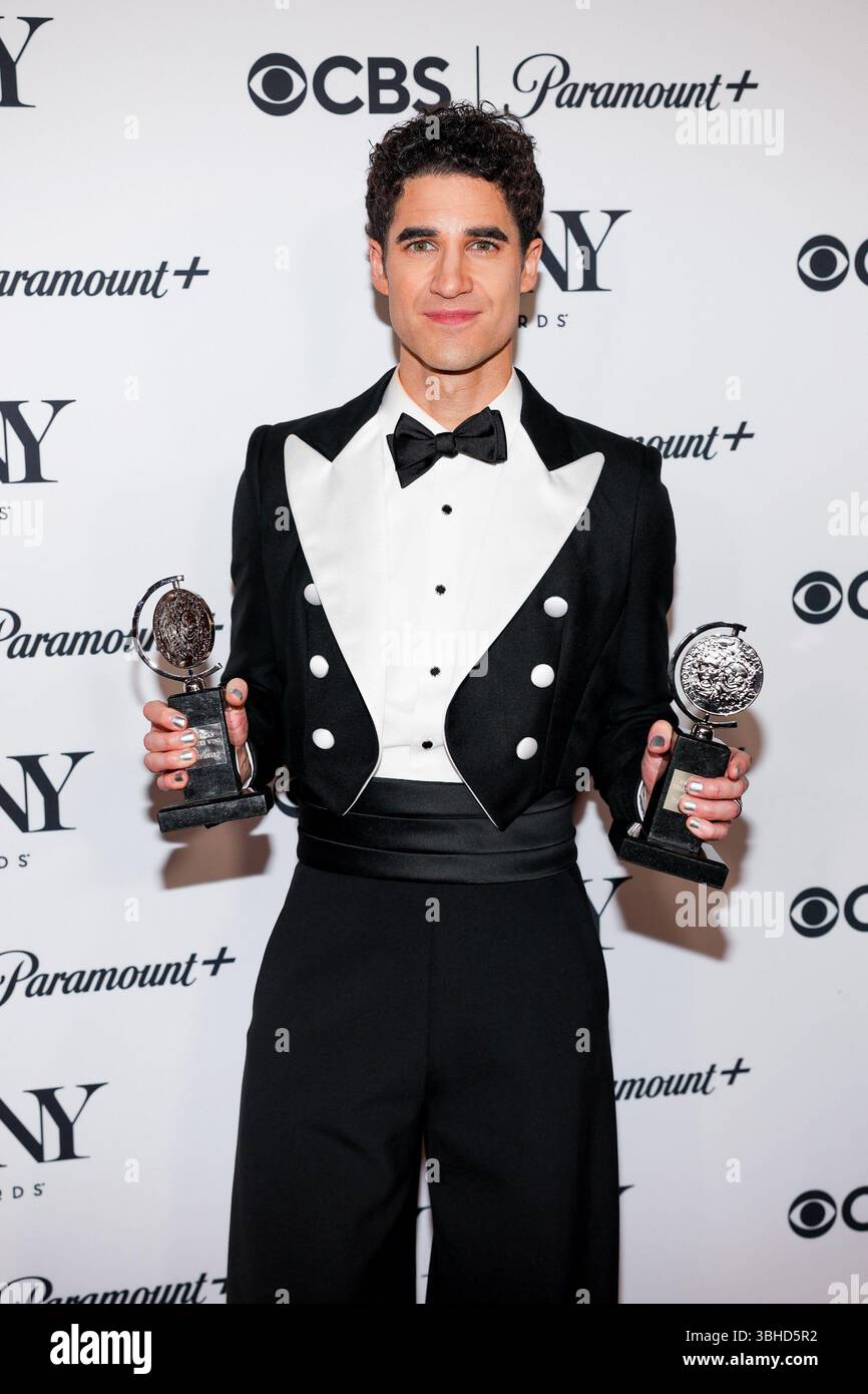 Darren Criss in the press room for The American Theatre Wing s 78th ...