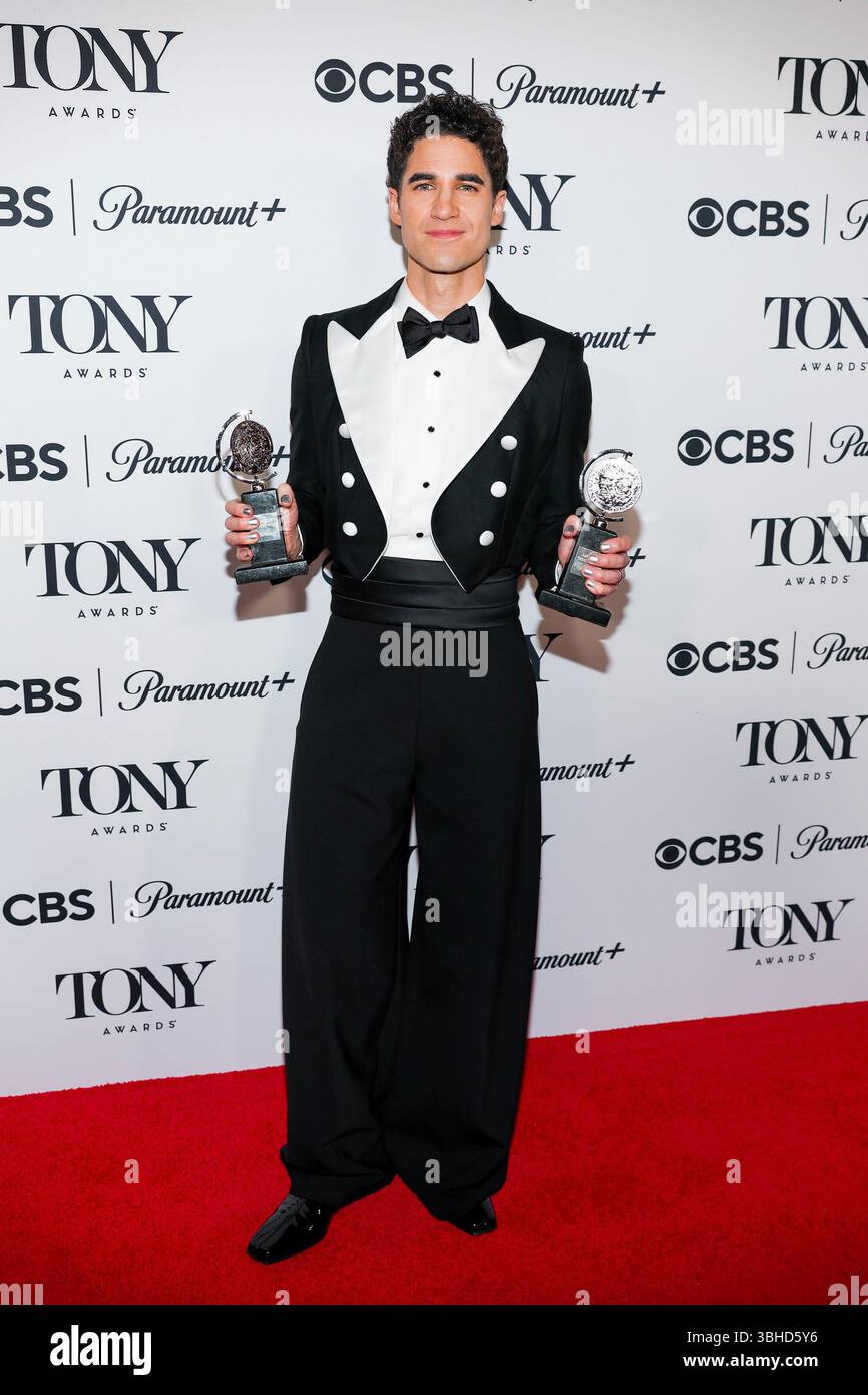 Darren Criss in the press room for The American Theatre Wing s 78th ...