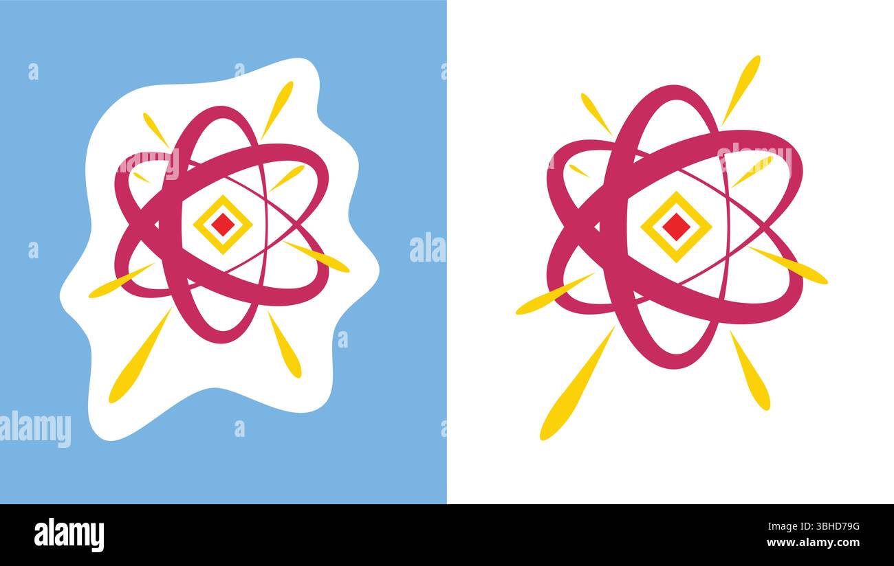 Symbol of Atomic energy and the Smallest Particles. Icon for Logo or ...