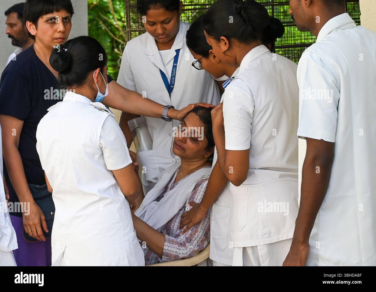 THANE, INDIA - JUNE 9: Family Member of Mayur Shah, one of the victims ...