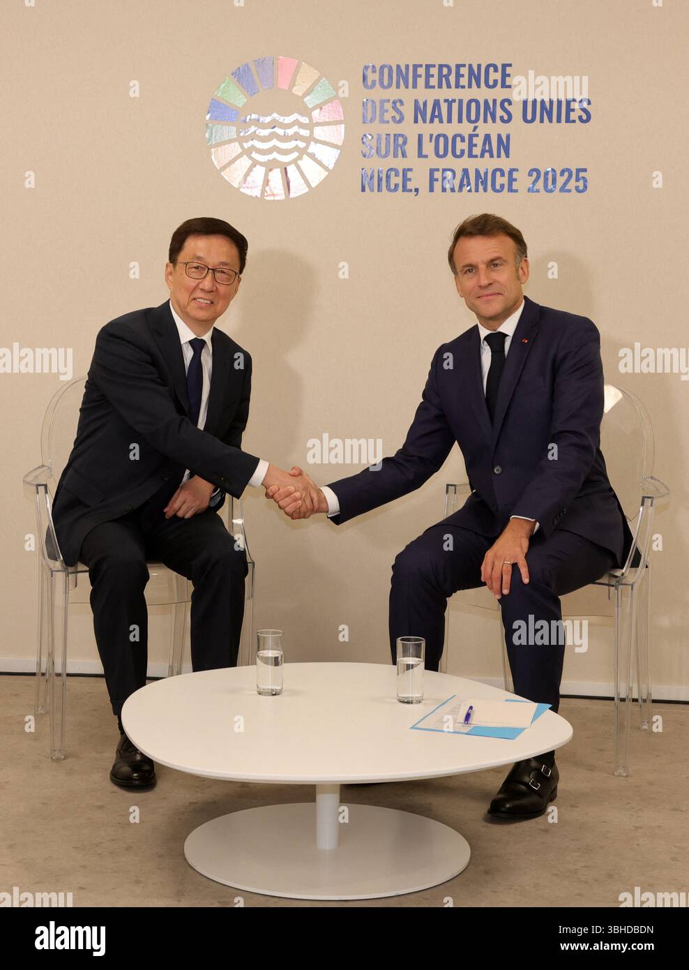 Nice, France. 09th June, 2025. China's Vice President Han Zheng and ...