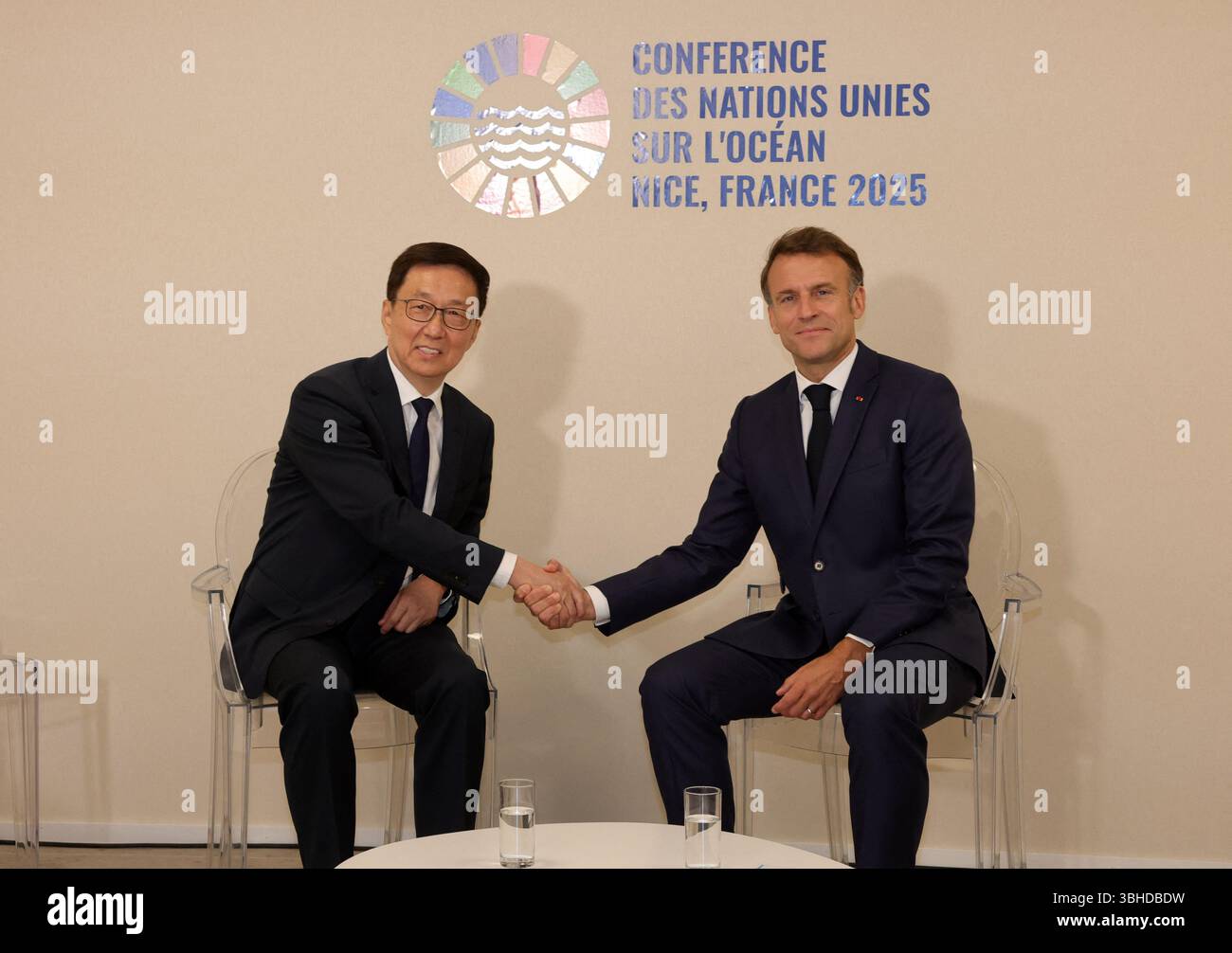 Nice, France. 09th June, 2025. China's Vice President Han Zheng and ...