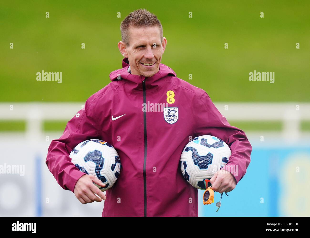 England Performance Coach Nicolas Mayer during a training session at St George's Park, Burton ...