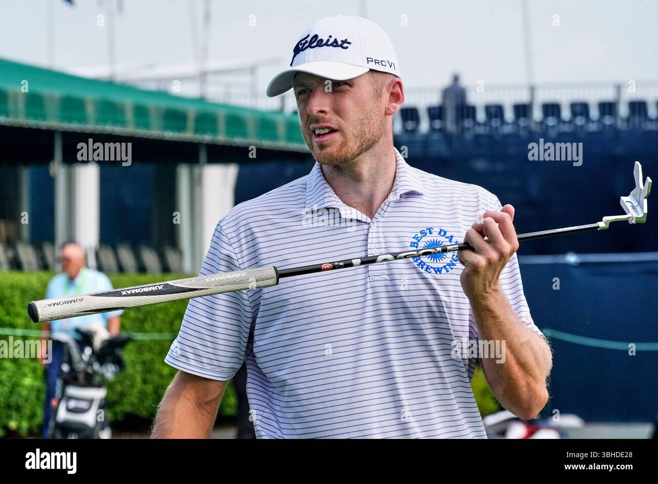 Matt Vogt works on the practice green before a practice round for the ...