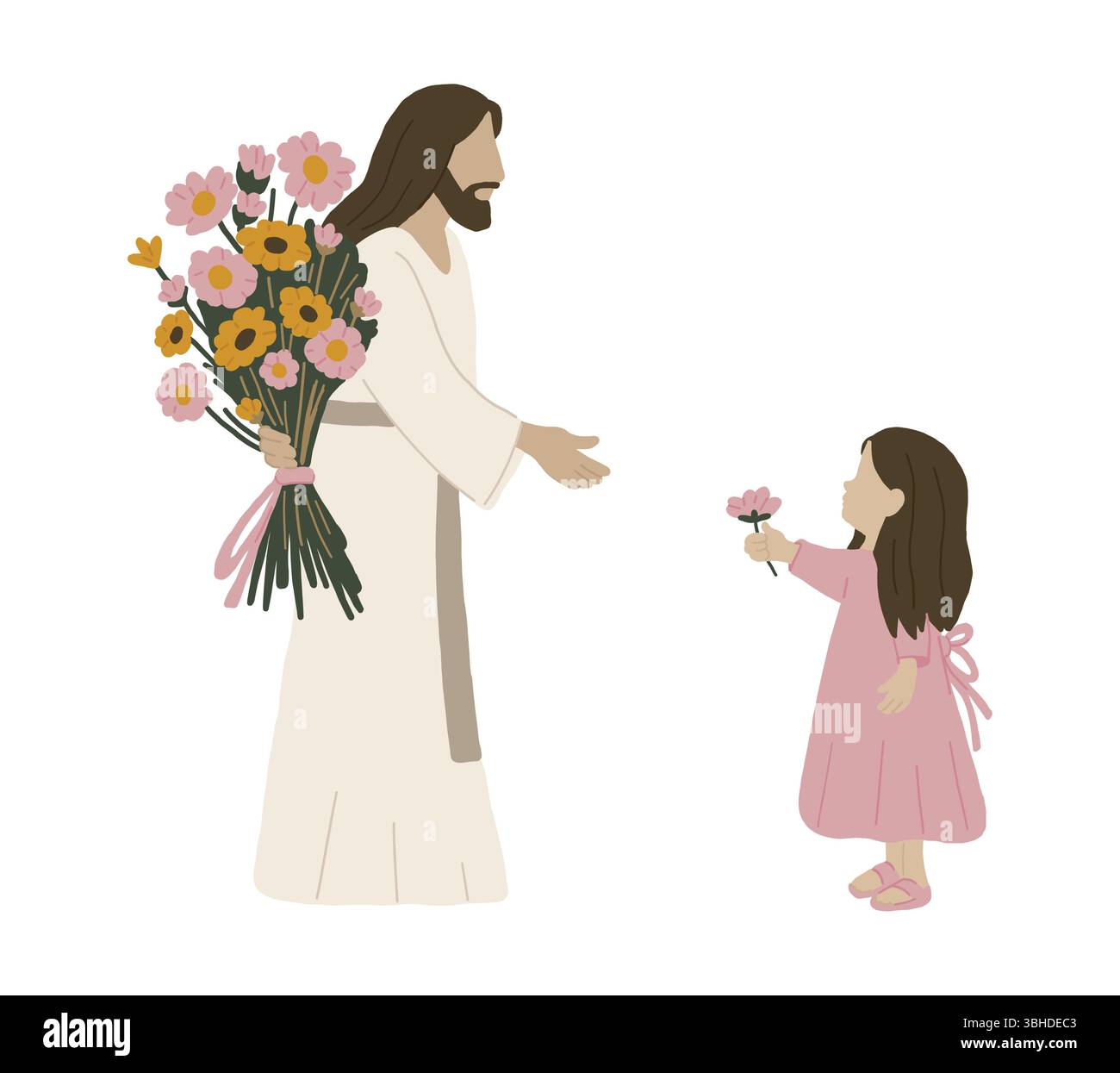 Christian Jesus Poster, Religion Hand Drawn Art, Bible Wall decor, God ...