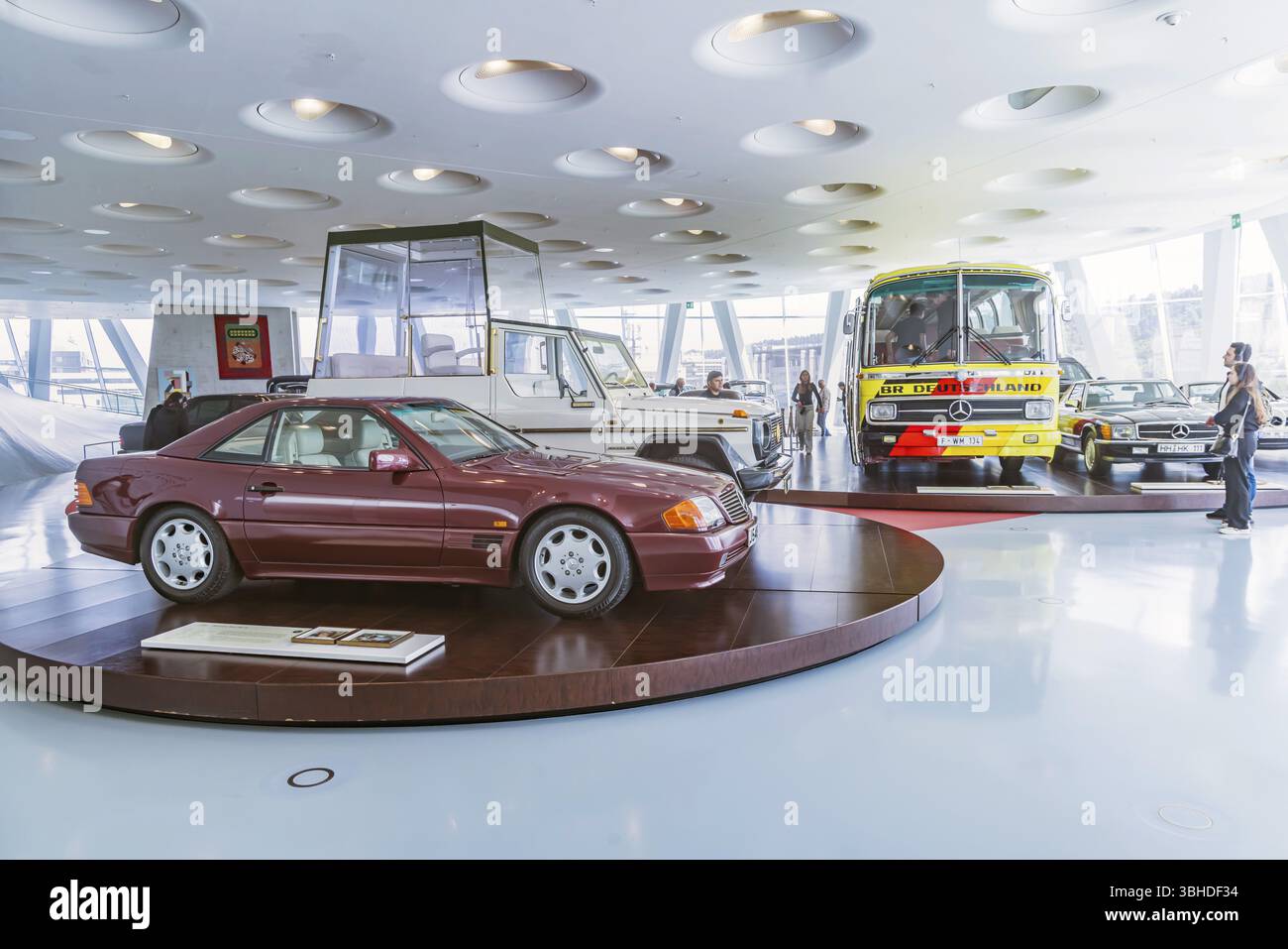 Mercedes-Benz 500 SL from 1991 driven by Princess Diana, Lady Di. The Mercedes-Benz Museum in ...