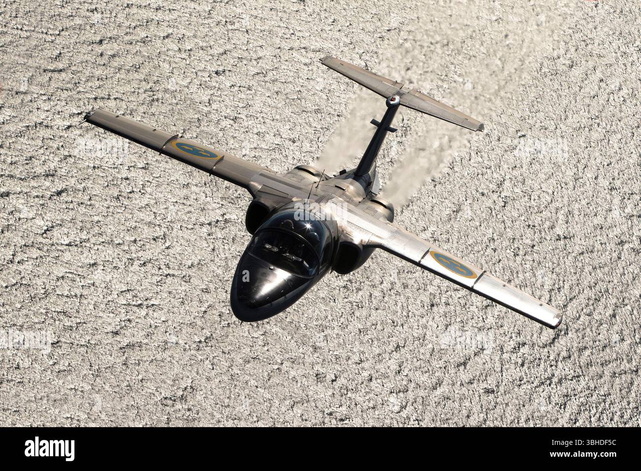 A Swedish Air Force Saab SK 60B (Reg SE-DXG, Military Code 5-140) is ...