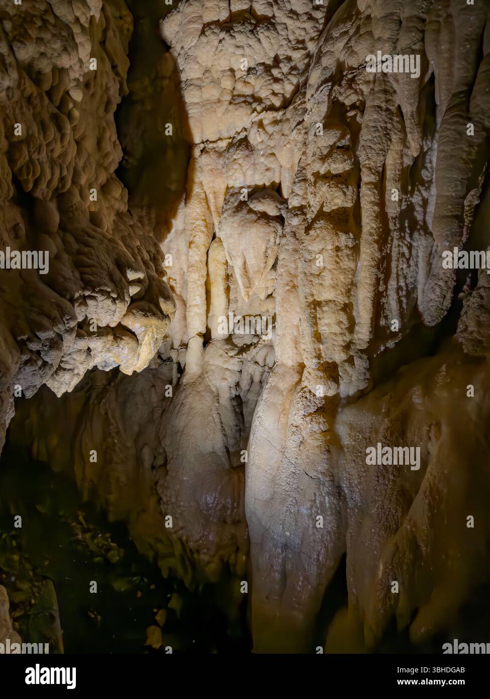 Flowstone speleothems in the Big Room in the Middle Cave, Timpanogos ...