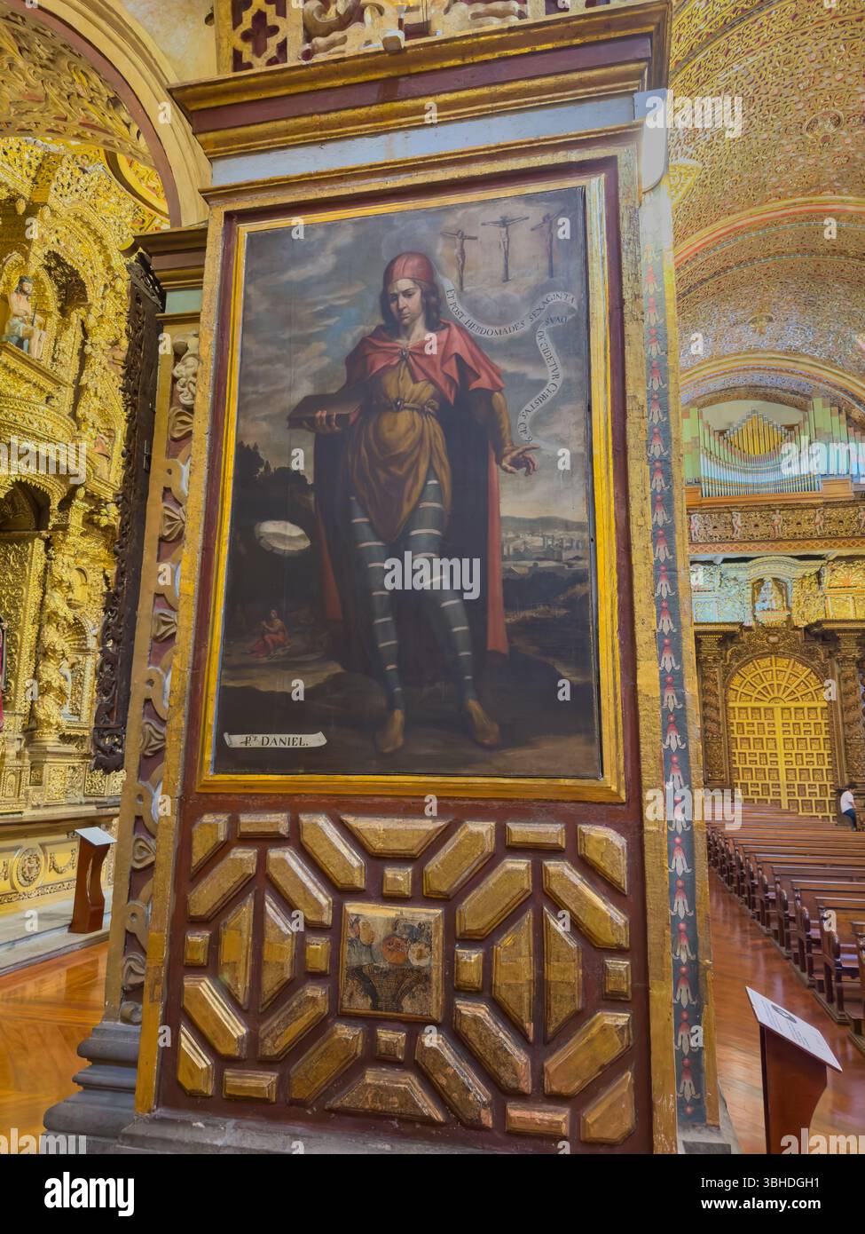 The 17th Century painting of the prophet Daniel in the Church of the ...