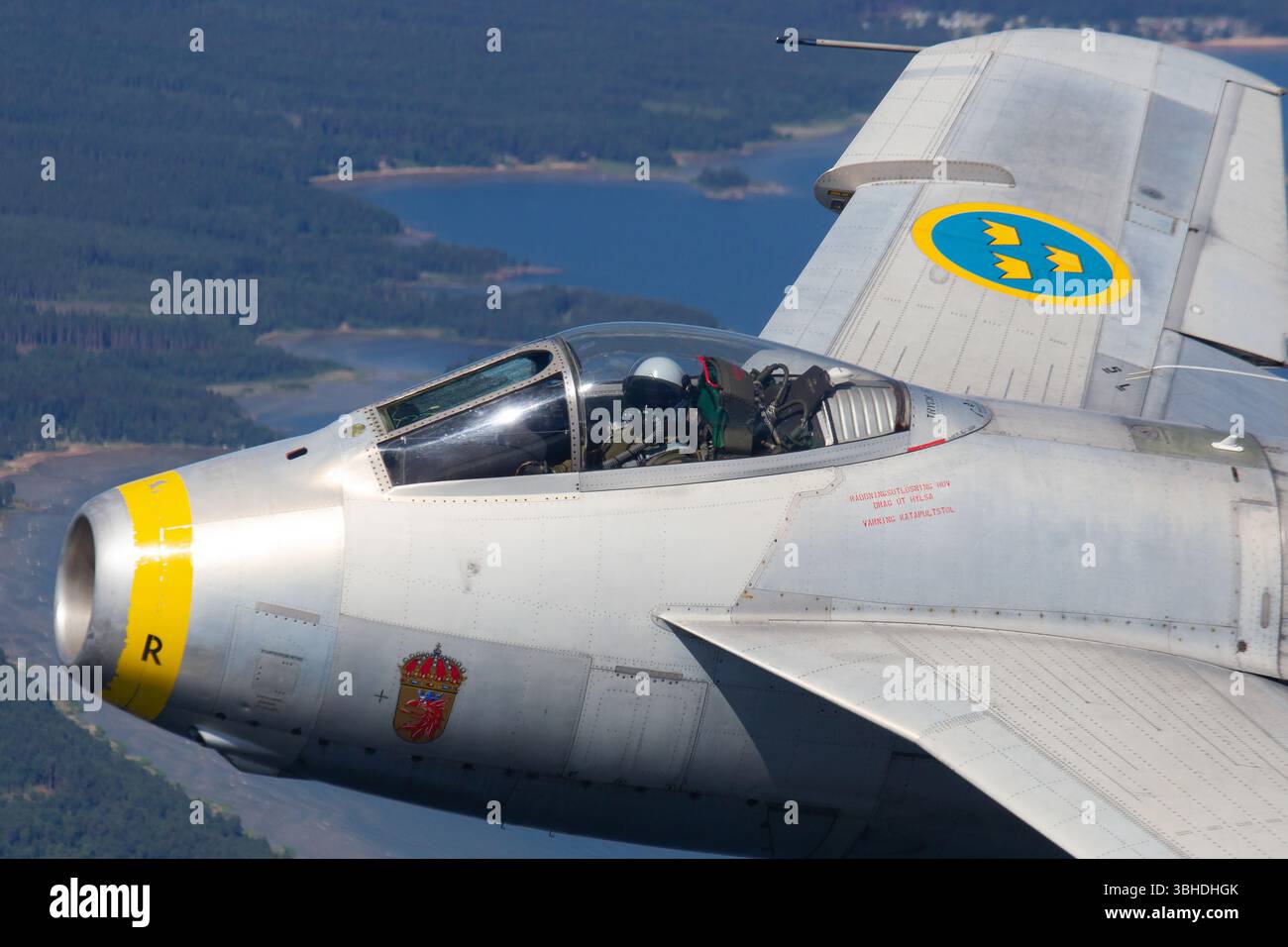 The Swedish Air Force's Saab J29F Tunnan, registration SE-DXB and ...