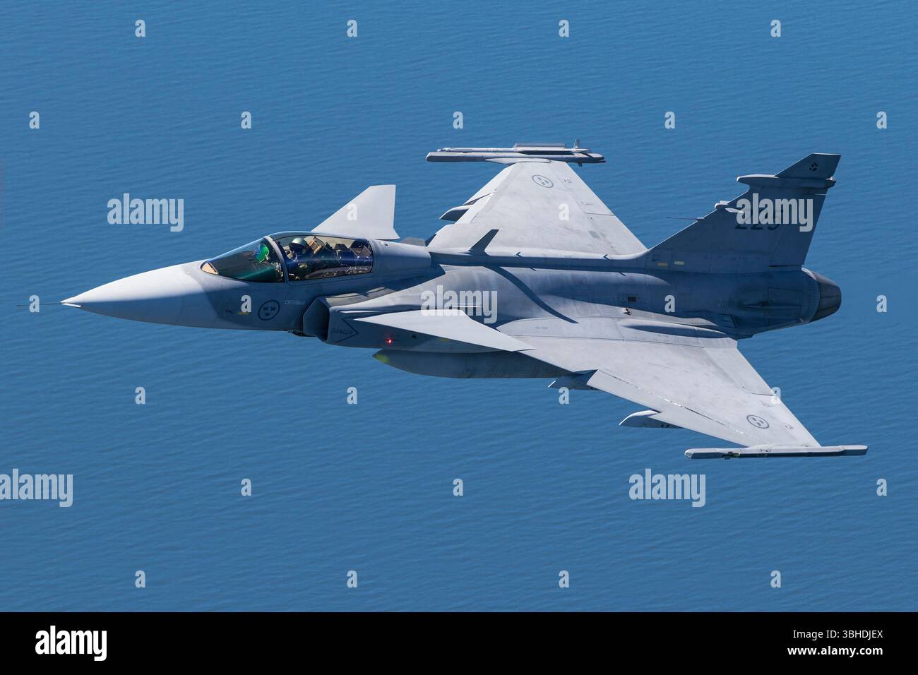 The Saab JAS-39C Gripen (Reg. 39-225) is a Swedish Air Force multirole ...