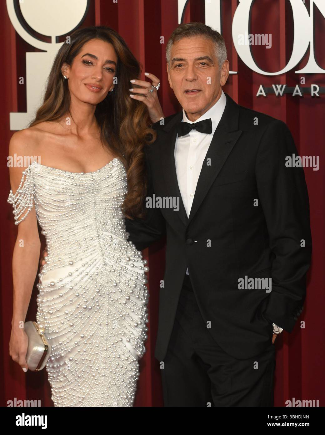 Amal Clooney and George Clooney attend The 78th Annual Tony Awards at ...