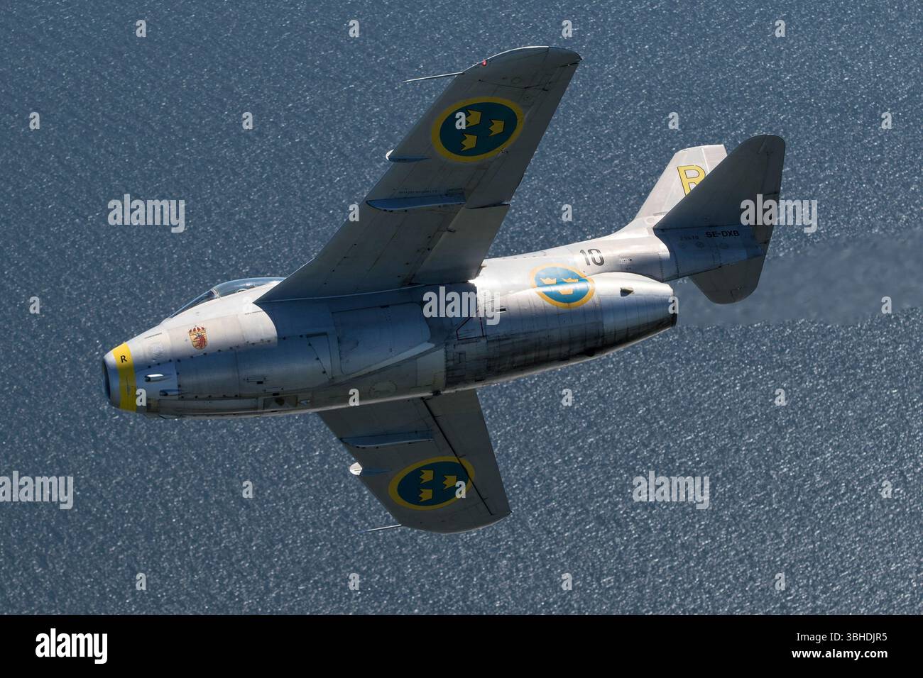 A Saab J29F Tunnan (SE-DXB) with military code 10-R from the Swedish ...