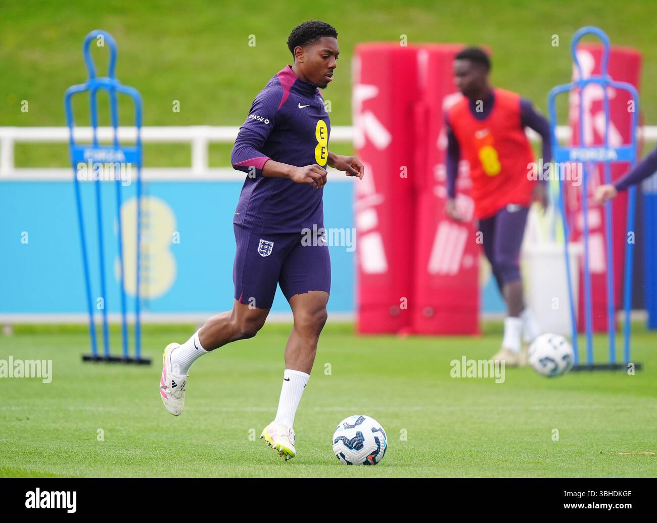 England's Myles Lewis-Skelly during a training session at St George's ...