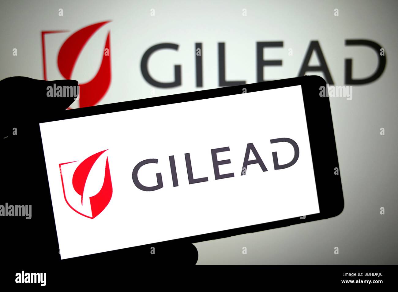 India. 08th June, 2025. In this photo illustration, a Gilead Sciences ...