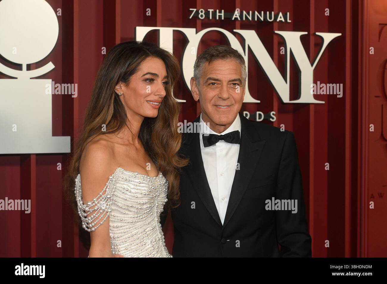 New York, United States. 08th June, 2025. Amal Clooney and George ...