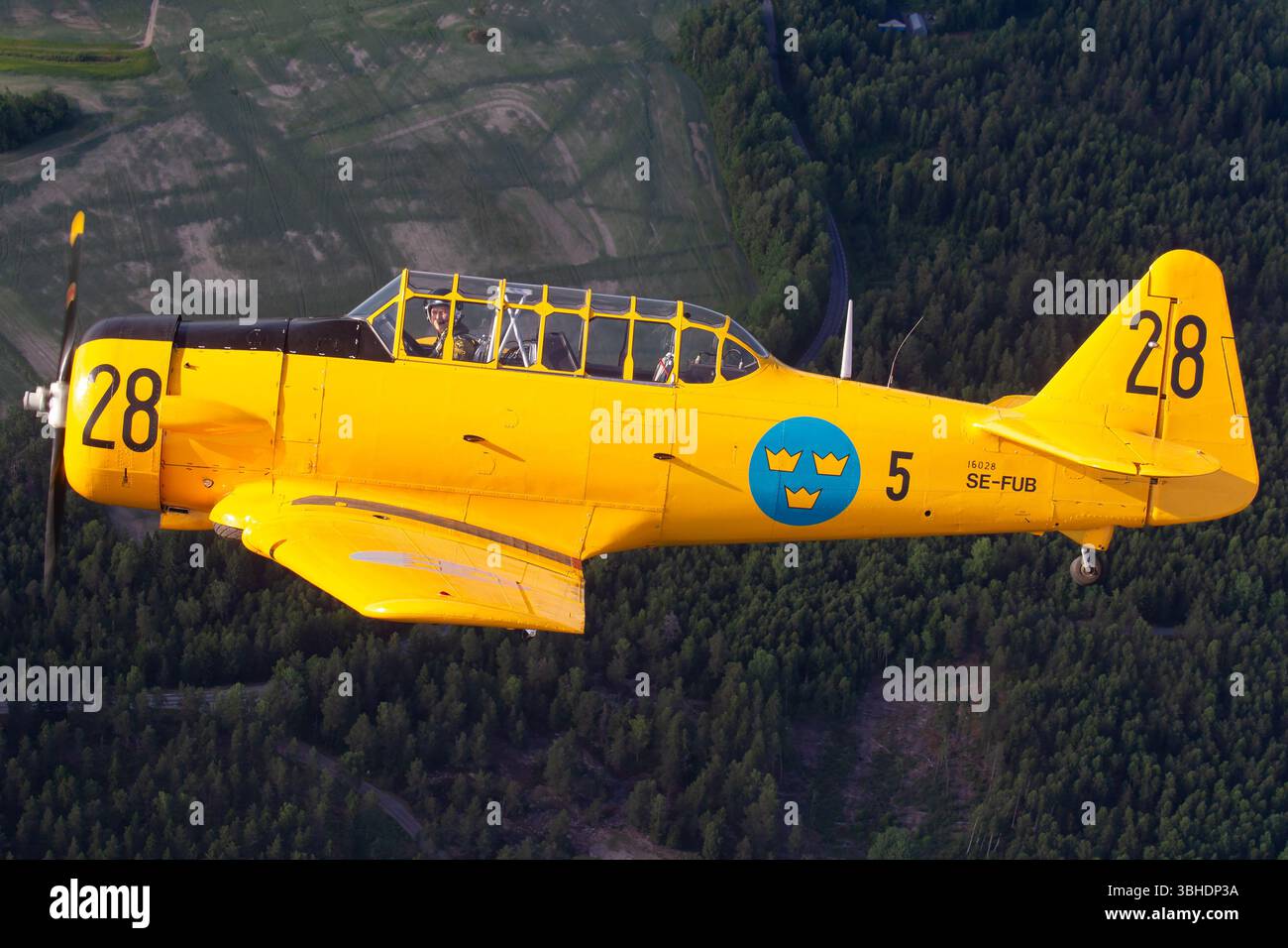The Swedish Air Force North American Sk16A (Reg SE-FUB, military code 5 ...