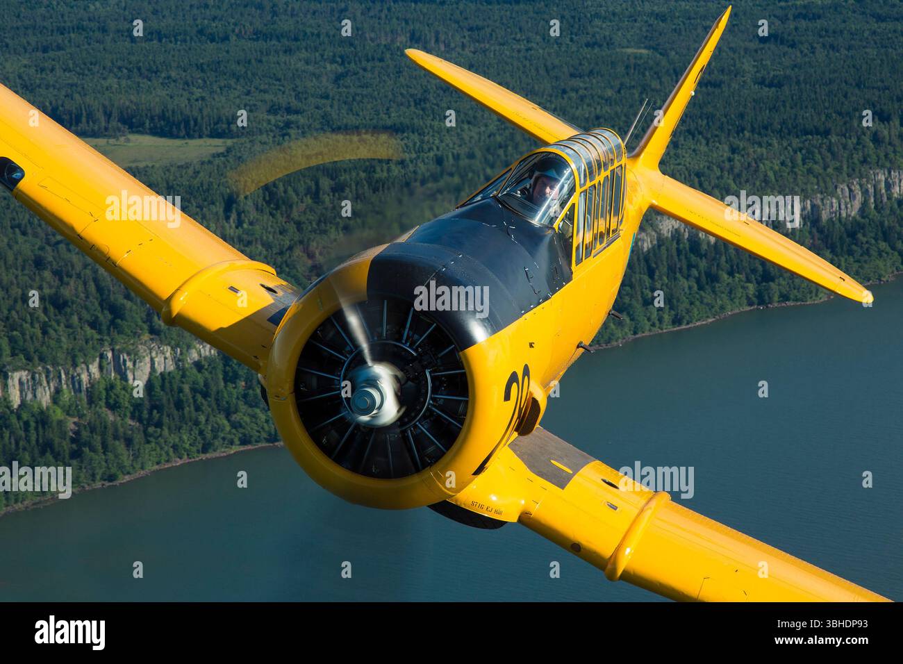 The North American Sk16A (Reg. SE-FUB) flies in Swedish Air Force ...