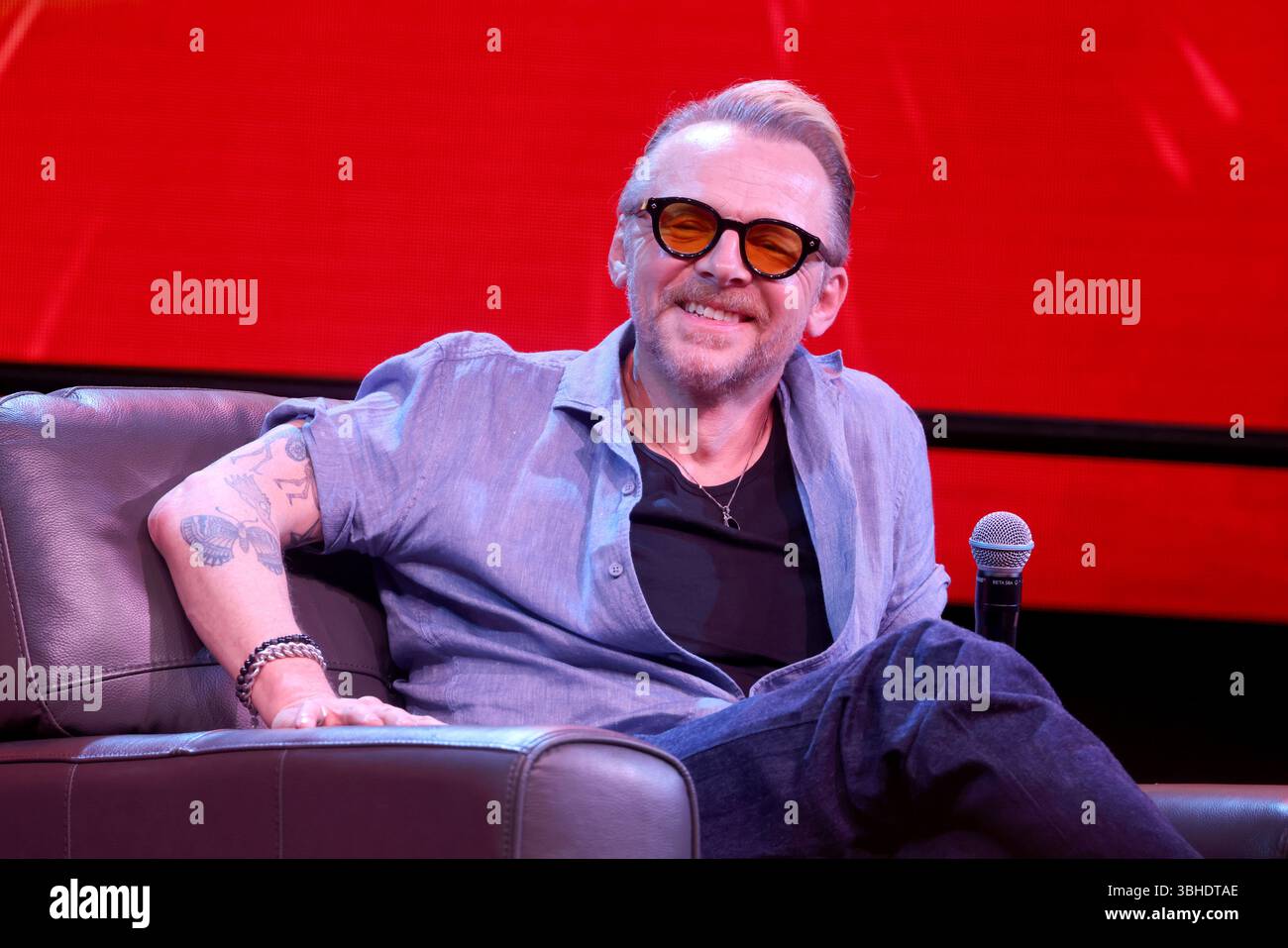 Phoenix, Arizona, USA. 7th June, 2025. Actor SIMON PEGG speaking at the ...