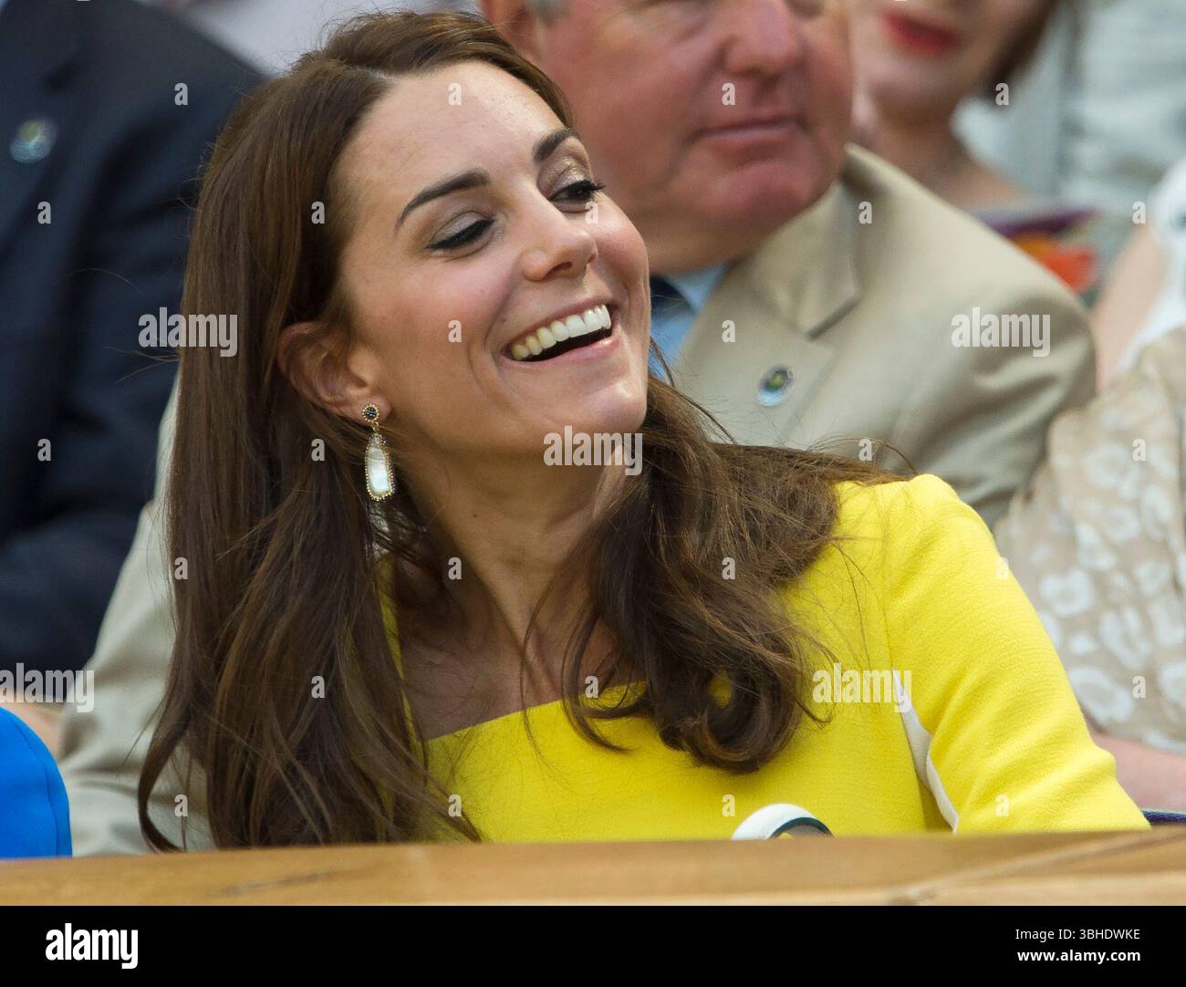 June 7th 2016. Wimbledon, London. Day 11, The Duchess of Cambridge in ...