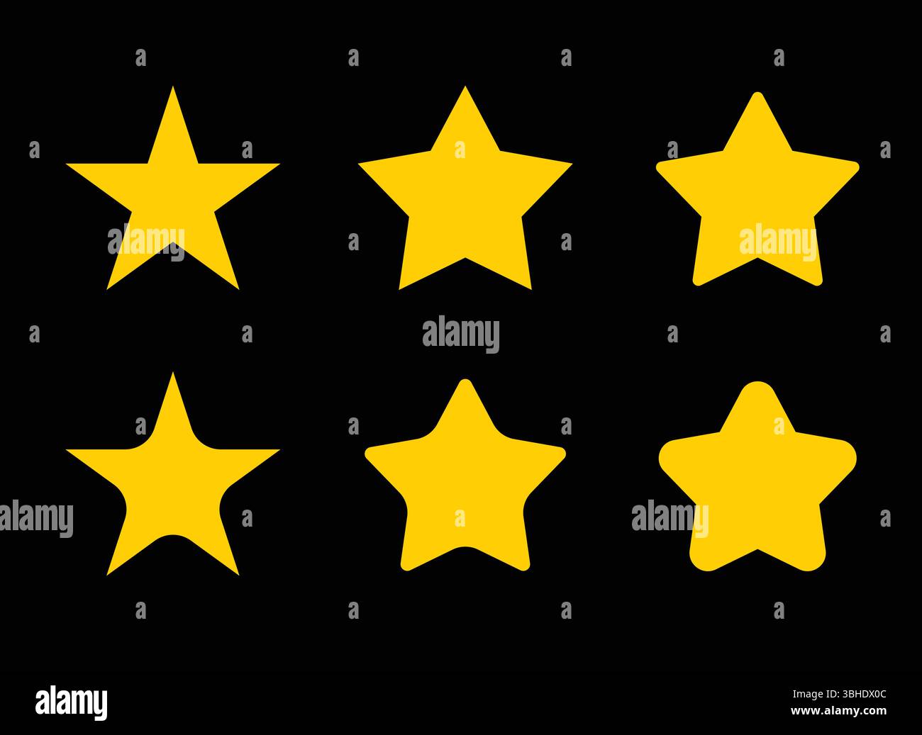 Set of Yellow Stars Shapes Stock Vector Image & Art - Alamy