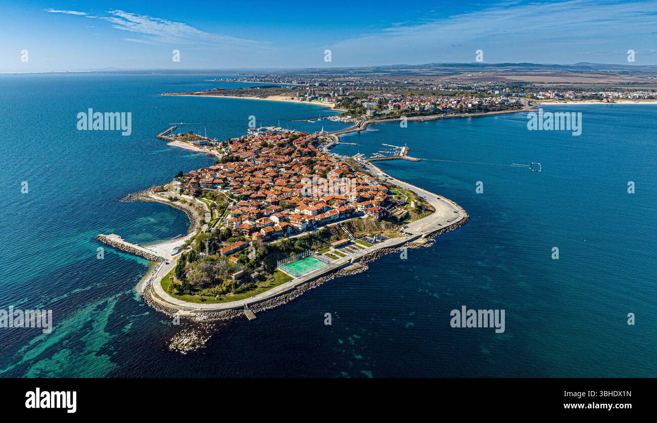 Aerial view nessebar ancient city hi-res stock photography and images ...
