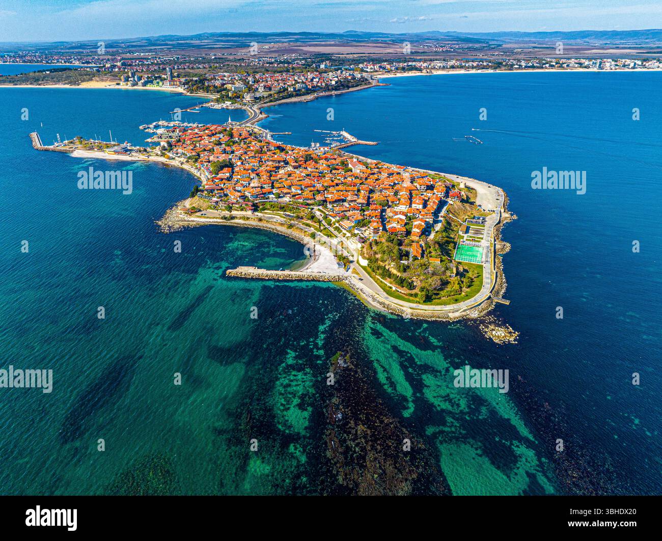 Aerial view nessebar ancient city hi-res stock photography and images ...