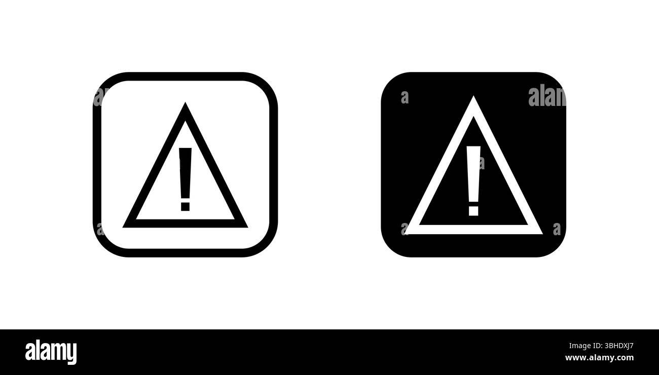 A collection of caution and warning sign icons, widely used in ...