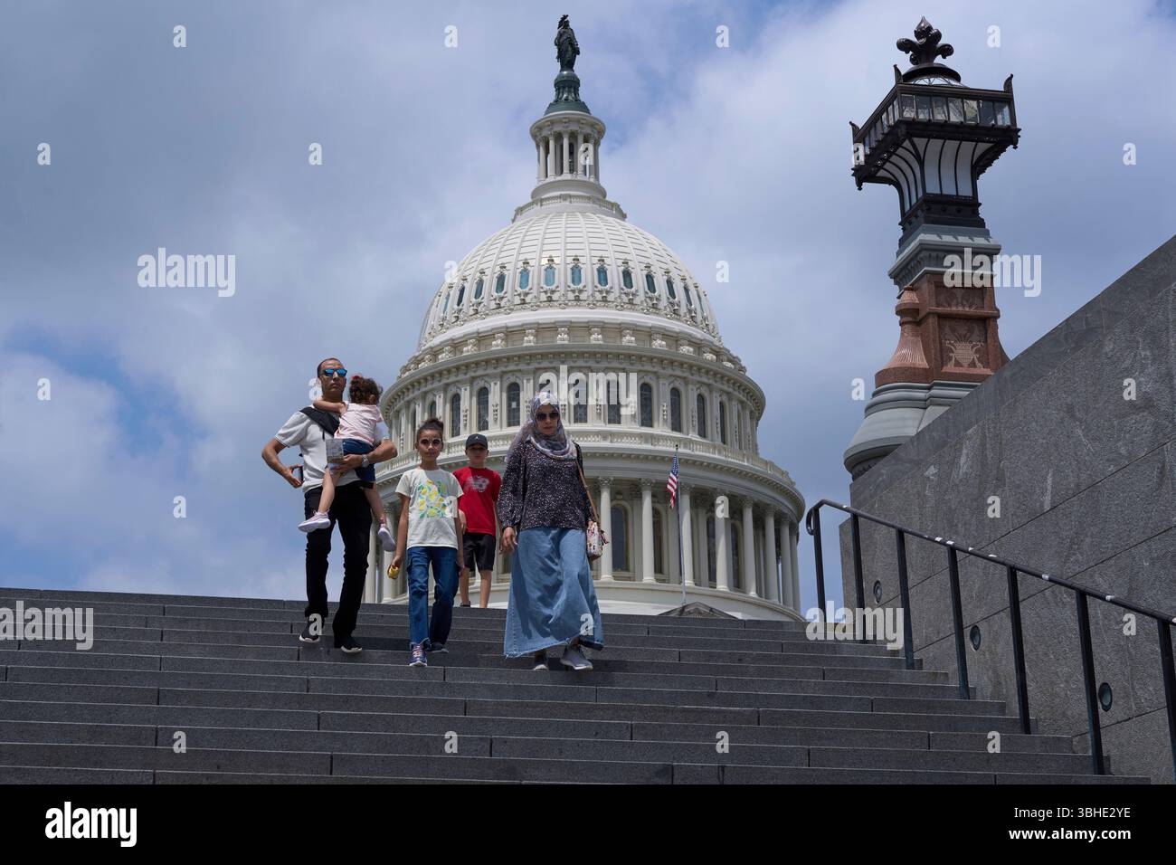 A family visits the Capitol in Washington, Monday, June 9, 2025. (AP ...