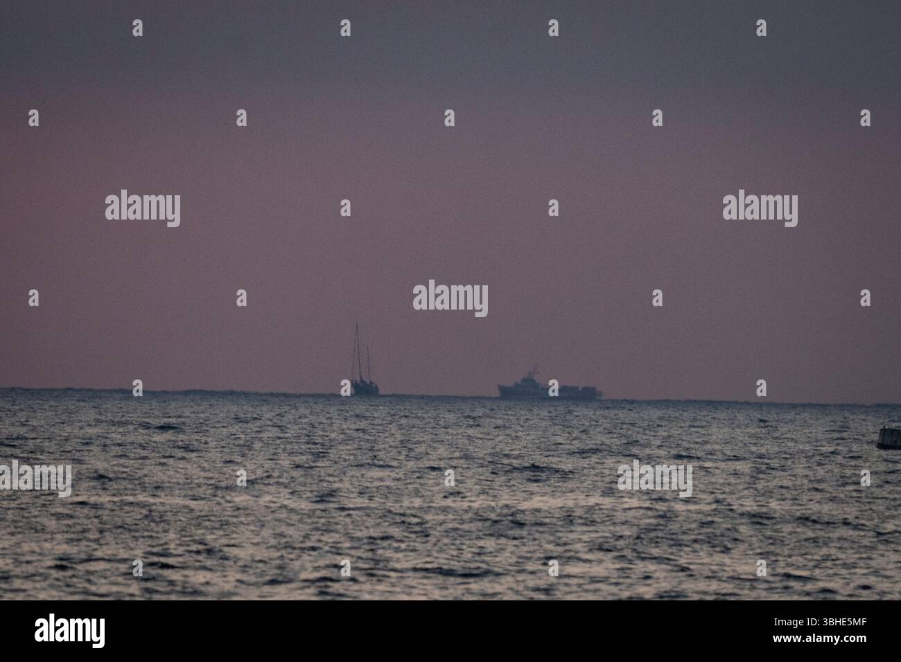 09 June 2025, Israel, Ashdod: The Madleen is seen approaching the ...