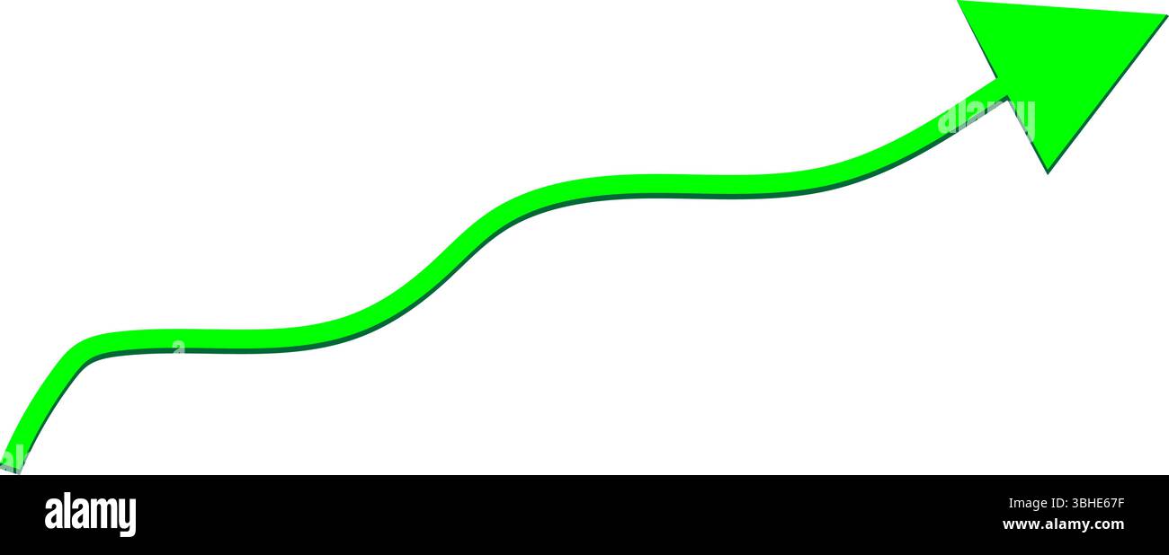 Green upward arrow hi-res stock photography and images - Alamy