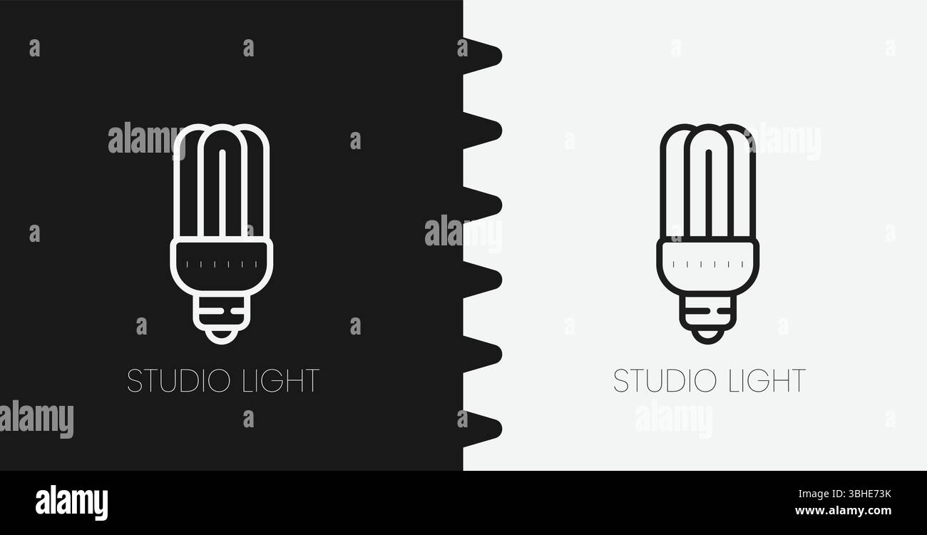 Minimalist Energy Saving Light Bulb Icon Vector Simple Outline ...