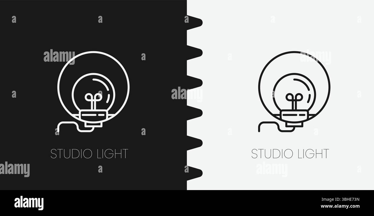 Studio Light Icon Vector Simple Outline Illustration of Photography ...