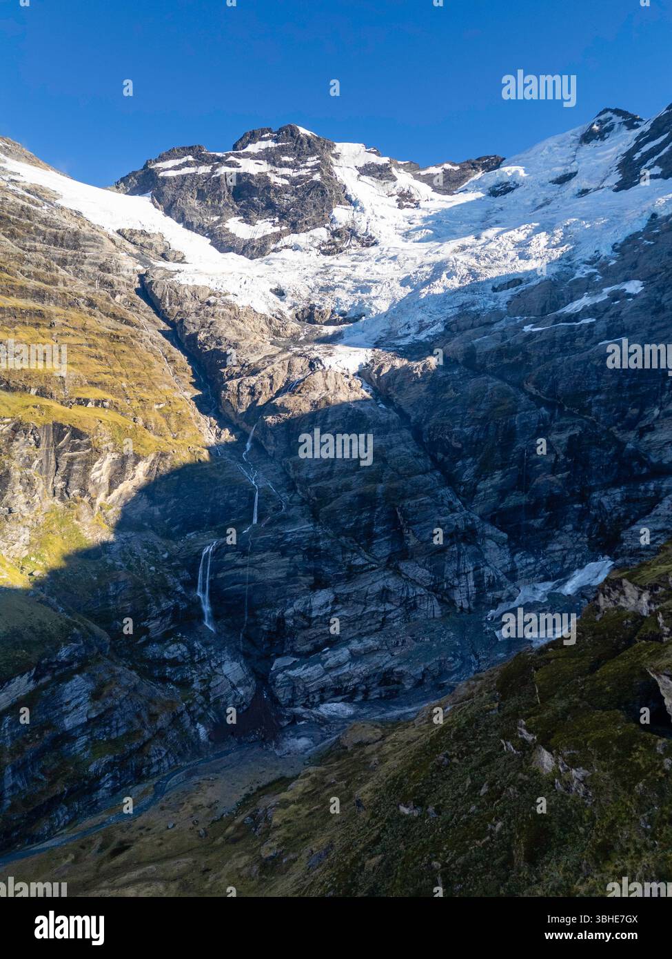Aerial photograph of the stunning Earnslaw Burn, a famous movie ...