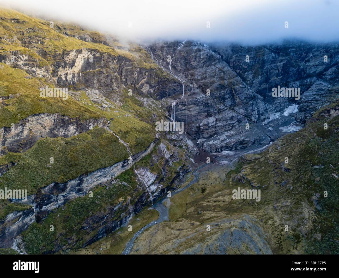 Aerial photograph of the stunning Earnslaw Burn, a famous movie ...