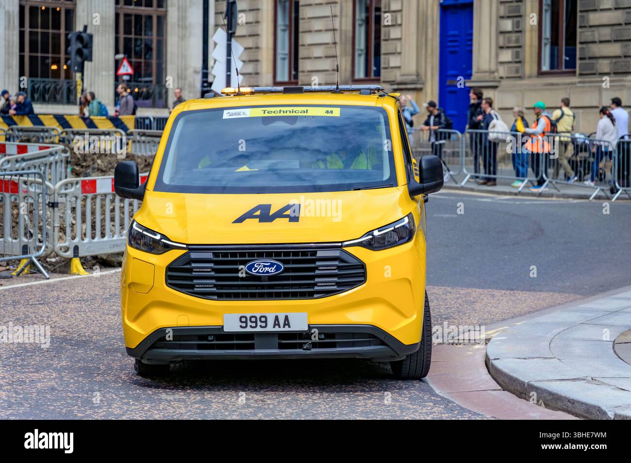 Van from the AA vehicle breakdown service with registration plate ...
