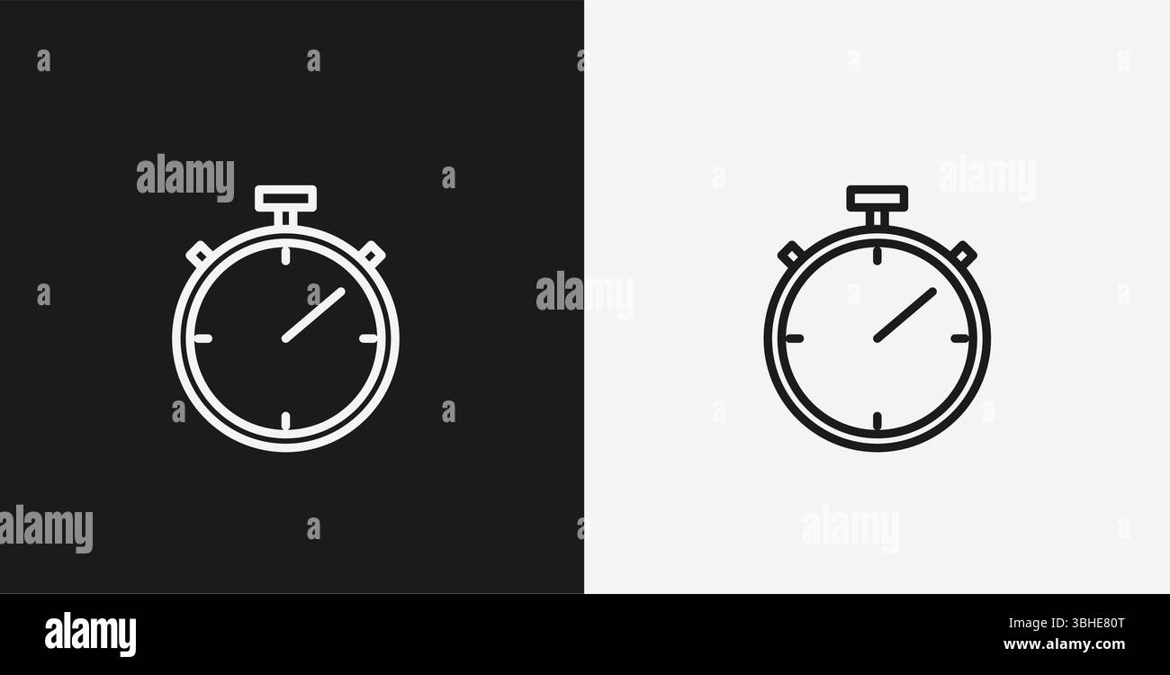 Stopwatch on Black and White Backgrounds, Representing Time Measurement ...