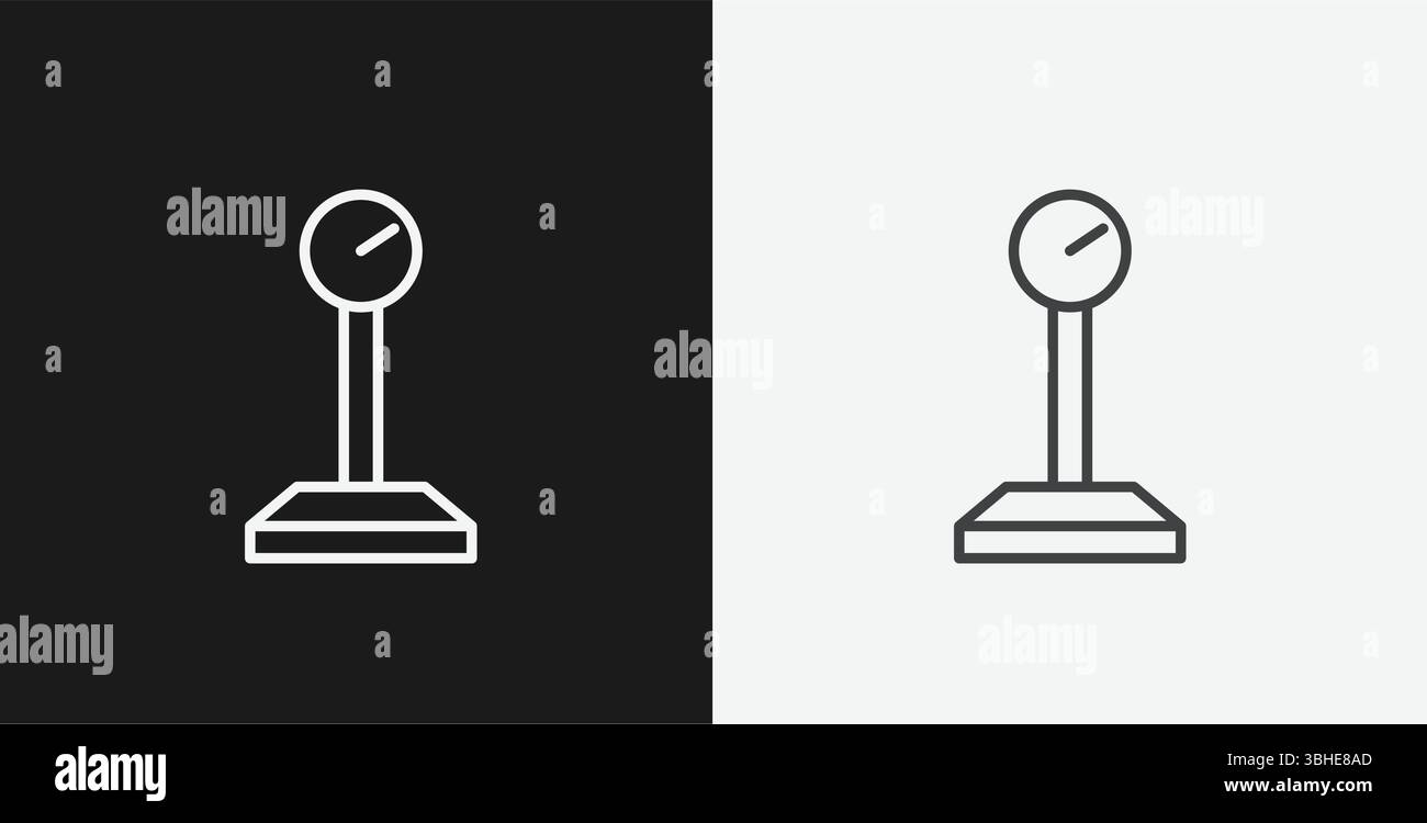 Industrial or Platform Scale with Dial on Black and White Backgrounds ...