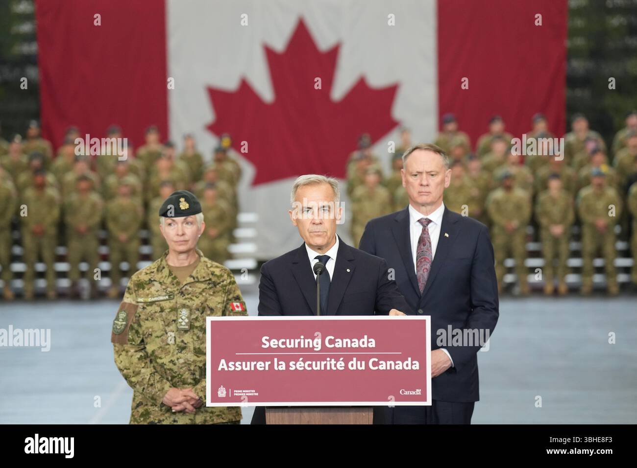 Toronto, Canada. 09th June, 2025. Prime Minister Mark Carney, centres ...
