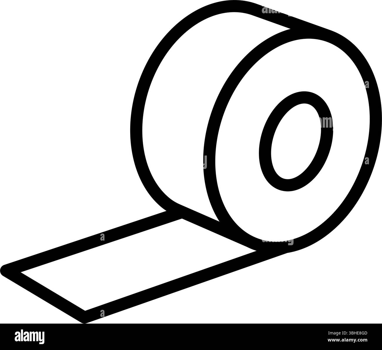 Elastic therapeutic tape. Kinesiology tape outline icon. Muscles ...