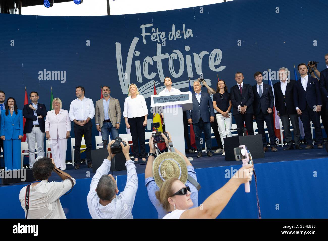 French President of Rassemblement National parliamentary group Marine ...